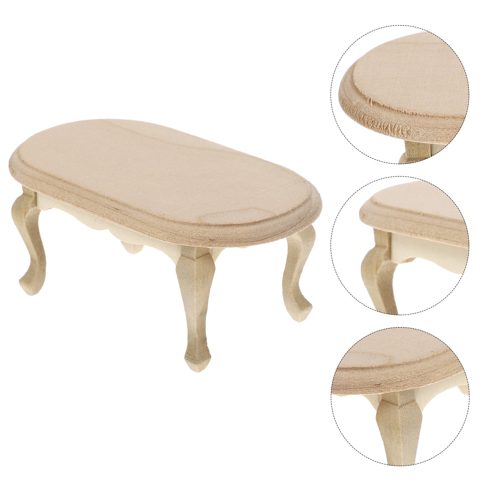 Raindrops Mini Retro End Table Beige Wood 1Pcs 3.7X2.2X1.7In - Walmart.com
