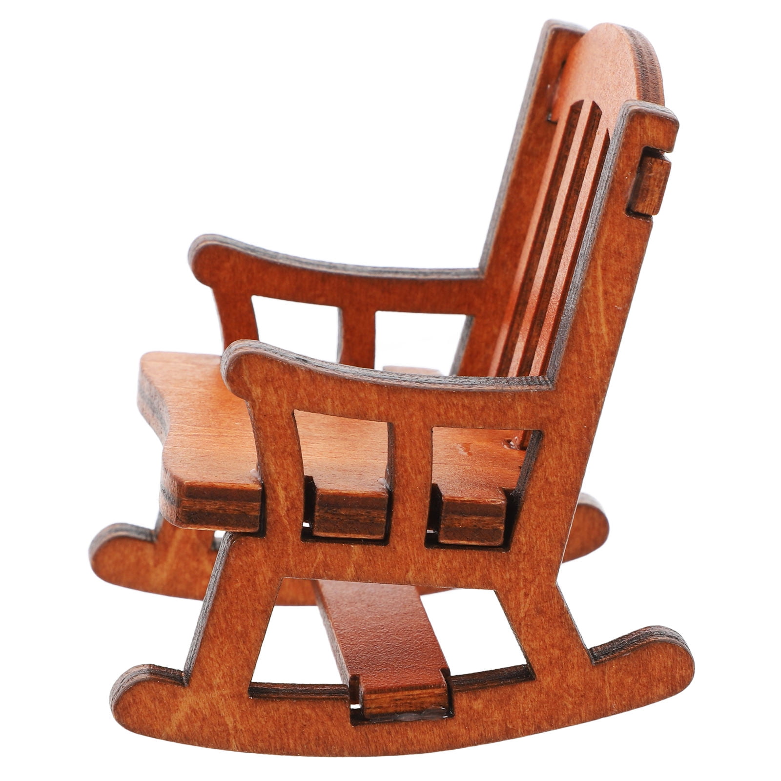 WOFASHPURET Dollhouse Rocking Chair Wooden 1Set 2.8x2.2x2.2in - Walmart.com