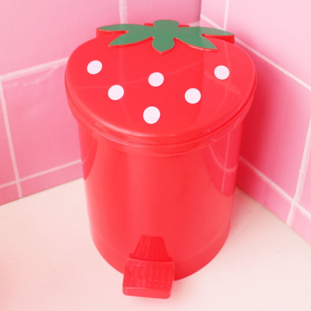 Raindrops Mini Trash Can Bin Kids Waste Basket for Bedroom with Lid ...