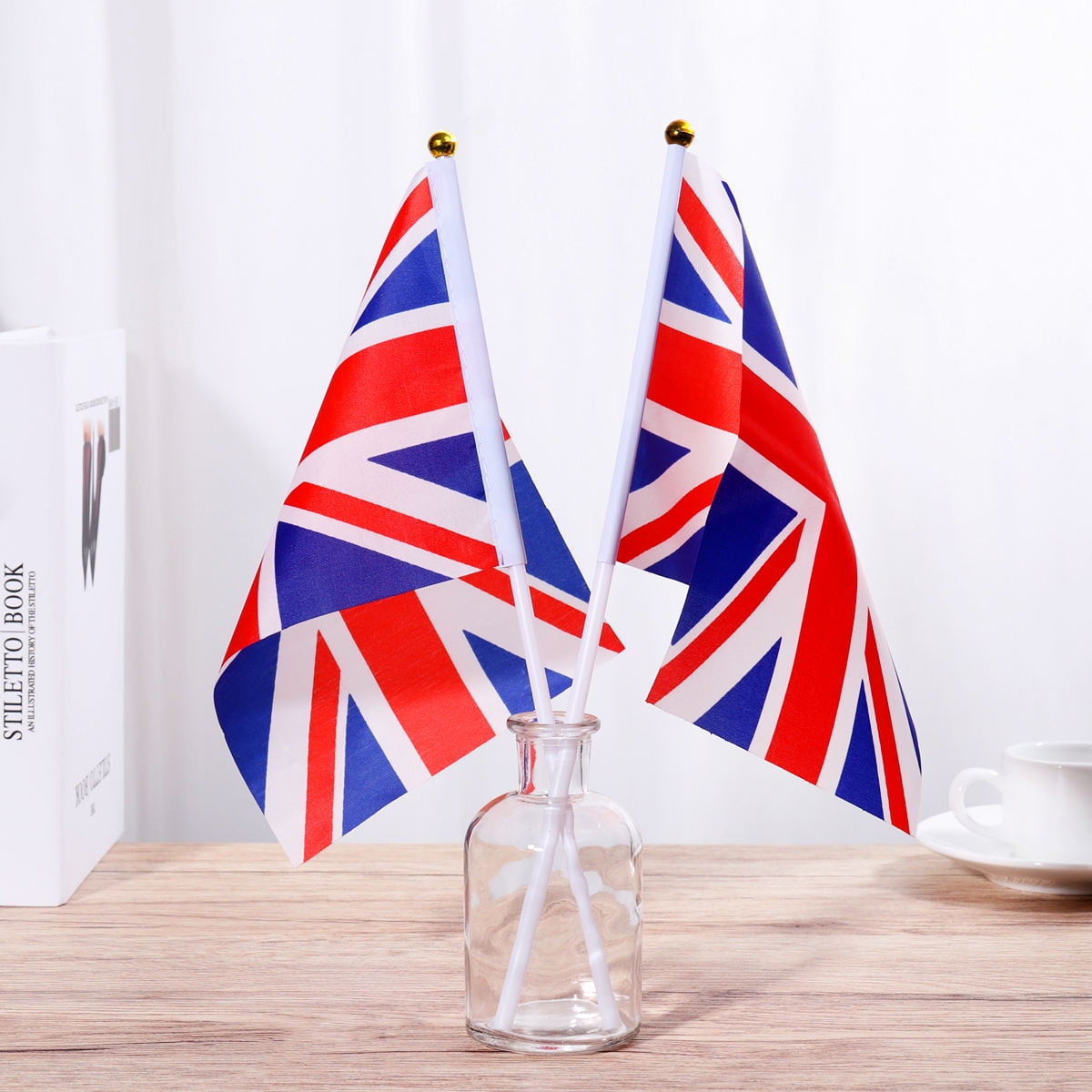 Raindrops Mini Union Jack Flags Hand Waving Flag Handheld Flag Waving ...