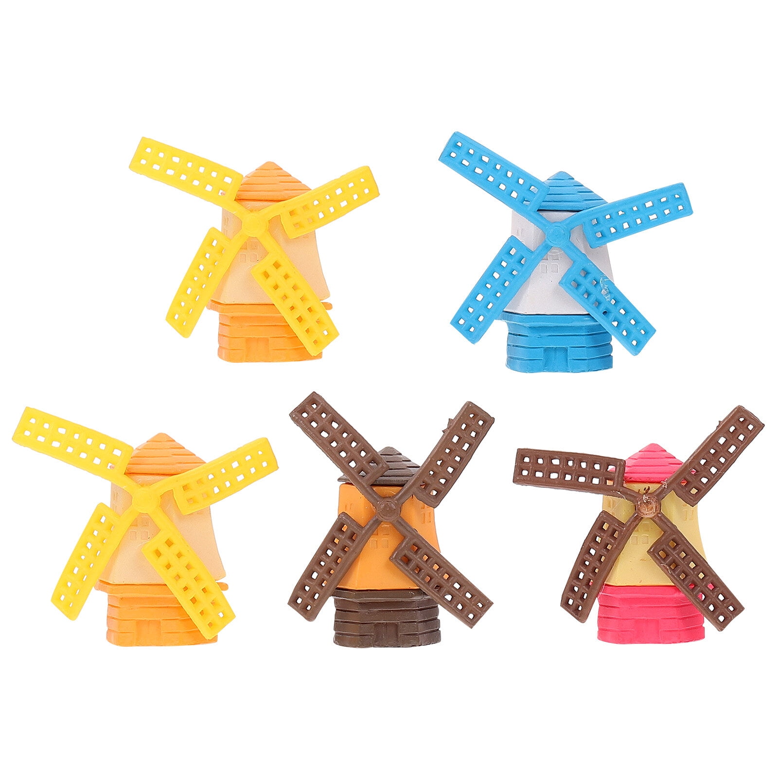 Raindrops Mini Windmill House Figurines Resin Cottage Landscape Decor ...