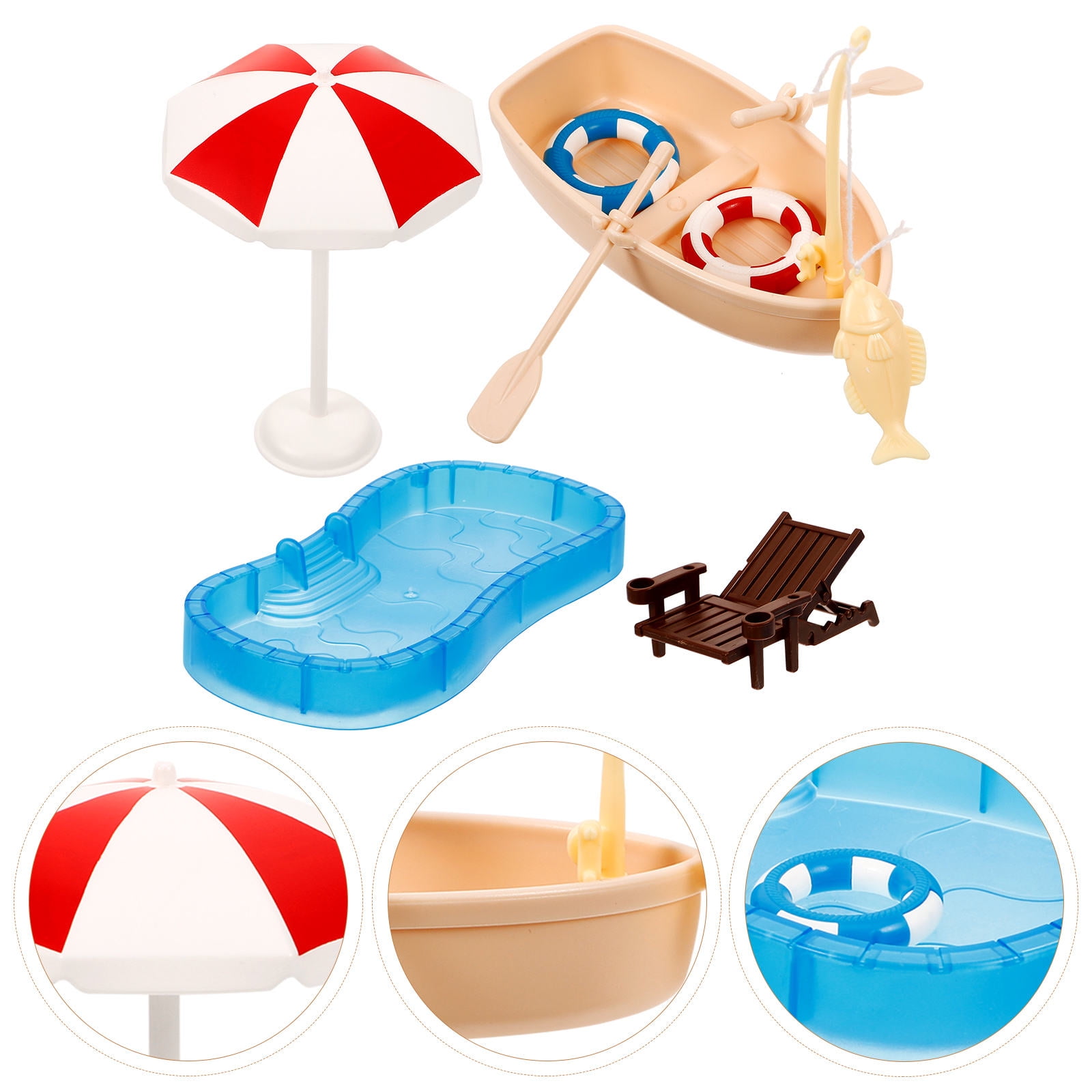 Raindrops Miniature Beach Chair Set for Decoration with Assorted Color ...