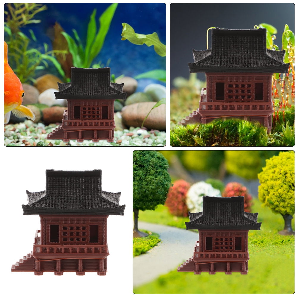 Raindrops Hemoton Miniature Pavilion Figurine 1 Set Mini Simulation ...
