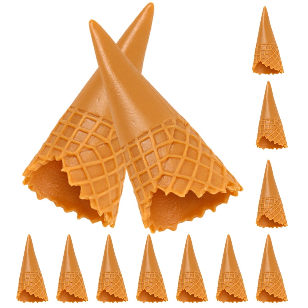 Raindrops ice cream cone prop Ice Cream Cone Model PVC for DIY Accessories in Home Display 15pcs ...