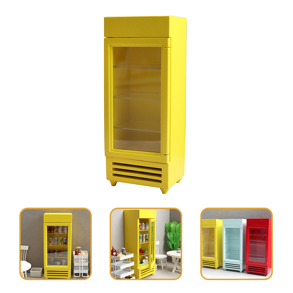 Raindrops Miniature House Furniture Refrigerator Toy with Wood and Chic ...