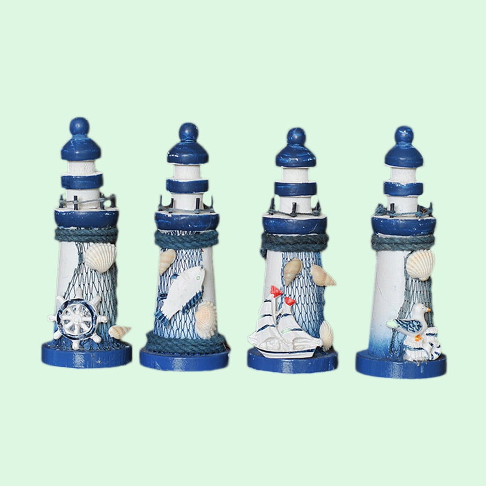 Raindrops Miniature Lighthouse Figurines Marine Model Seaside - Walmart.com