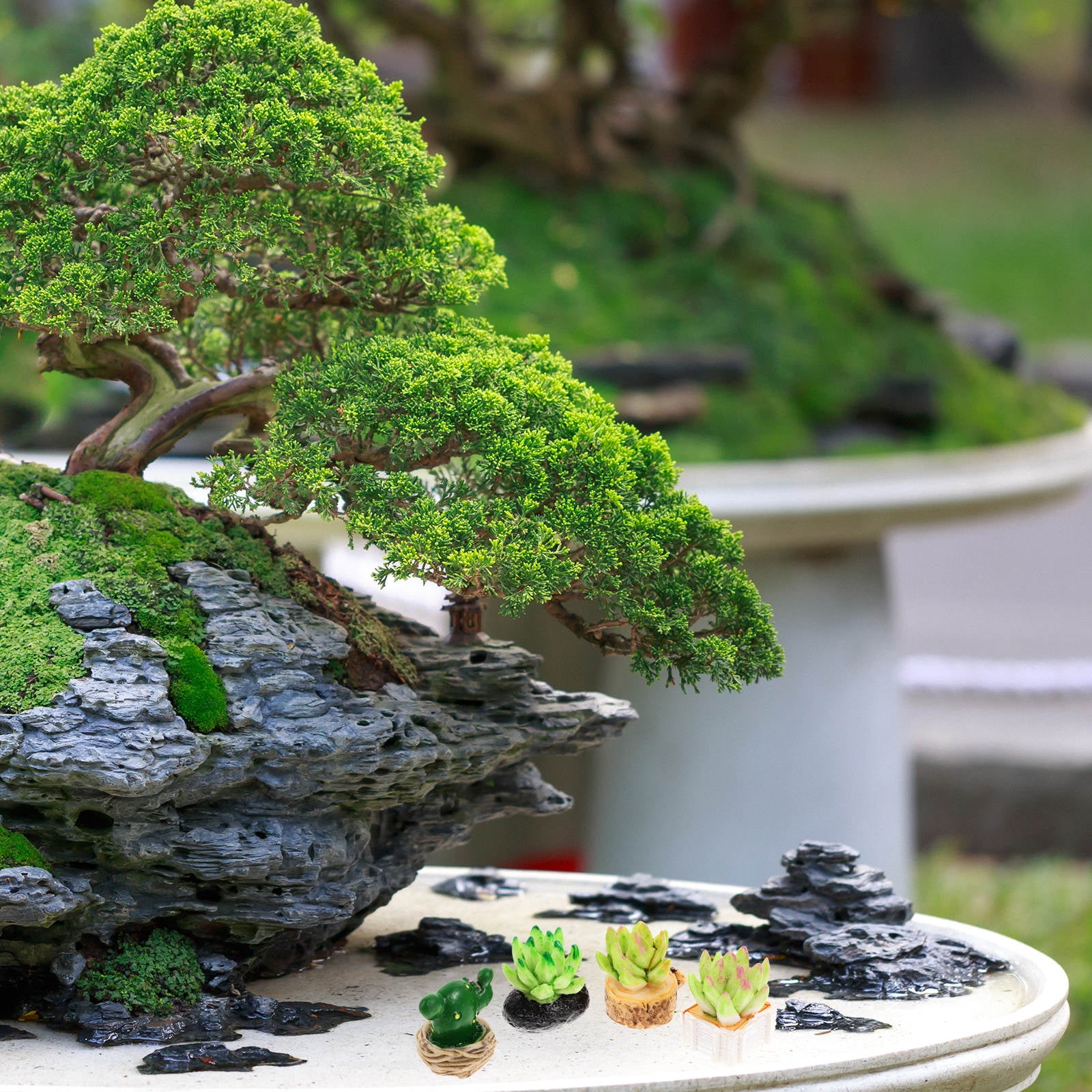 Raindrops Miniature Potted Plant Resin Decor Assorted Color for Mini ...