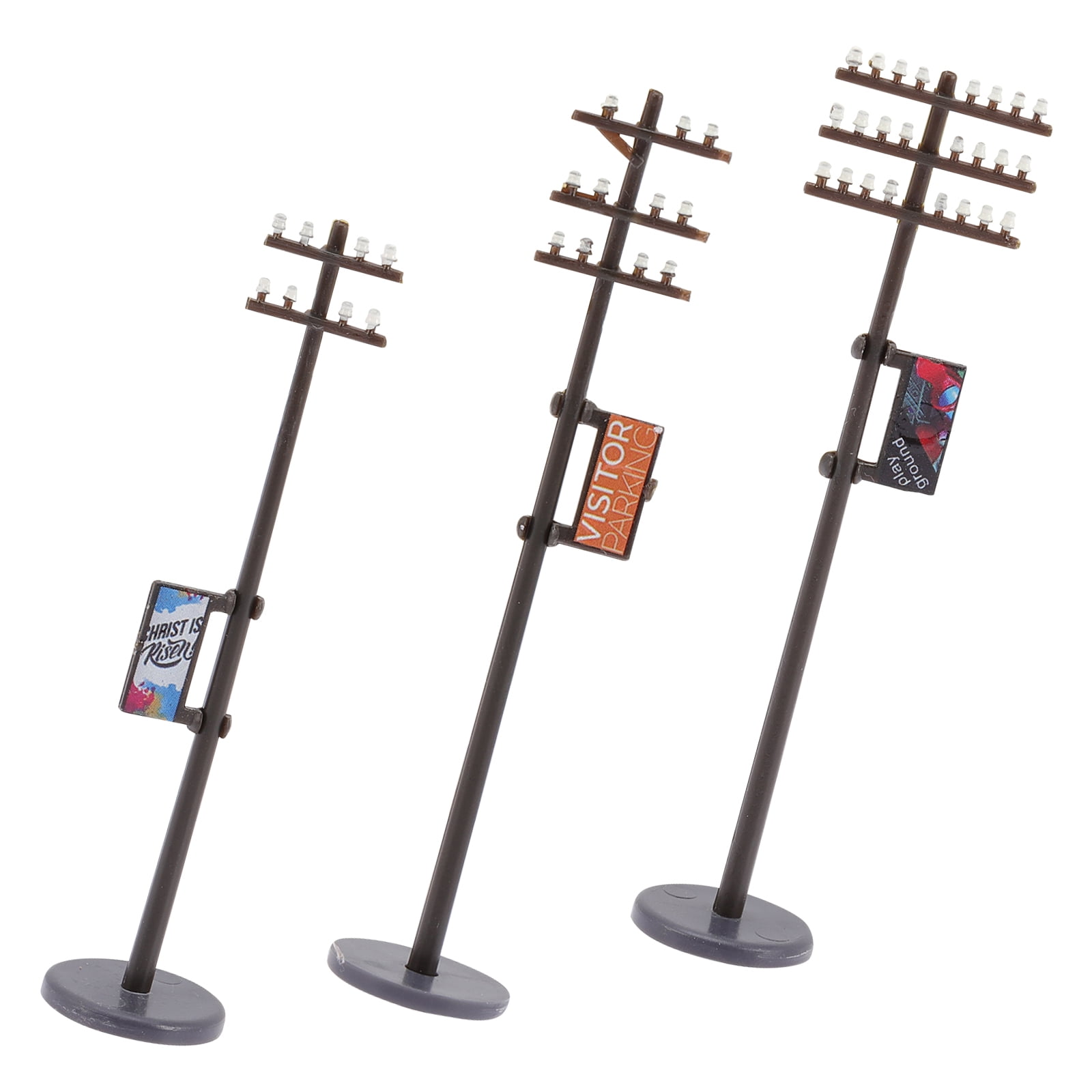 Raindrops Miniature Telegraph Poles Models for Decor Assorted Color ABS ...