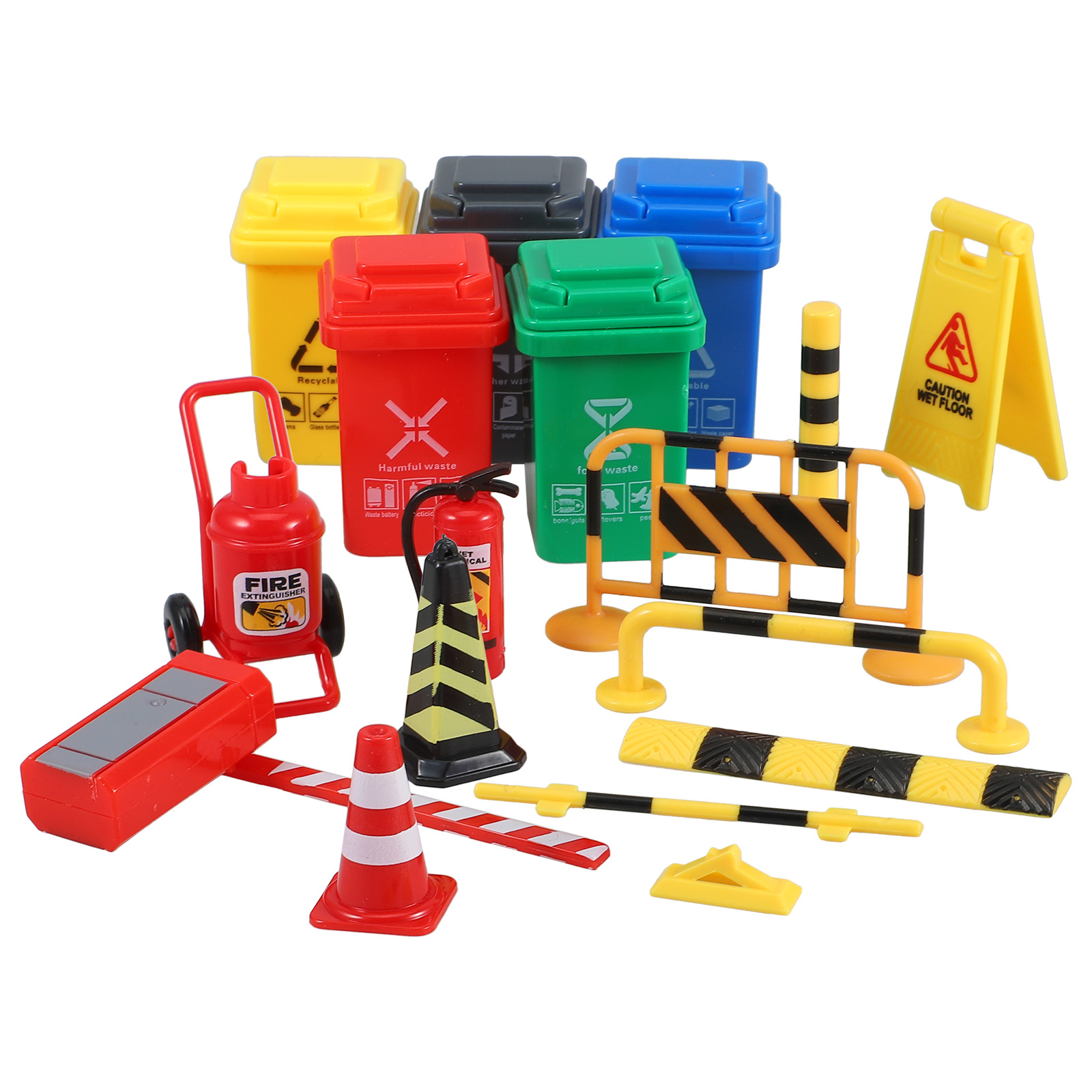 Raindrops Miniature Traffic Building Playset Kids Road Signs Props for ...