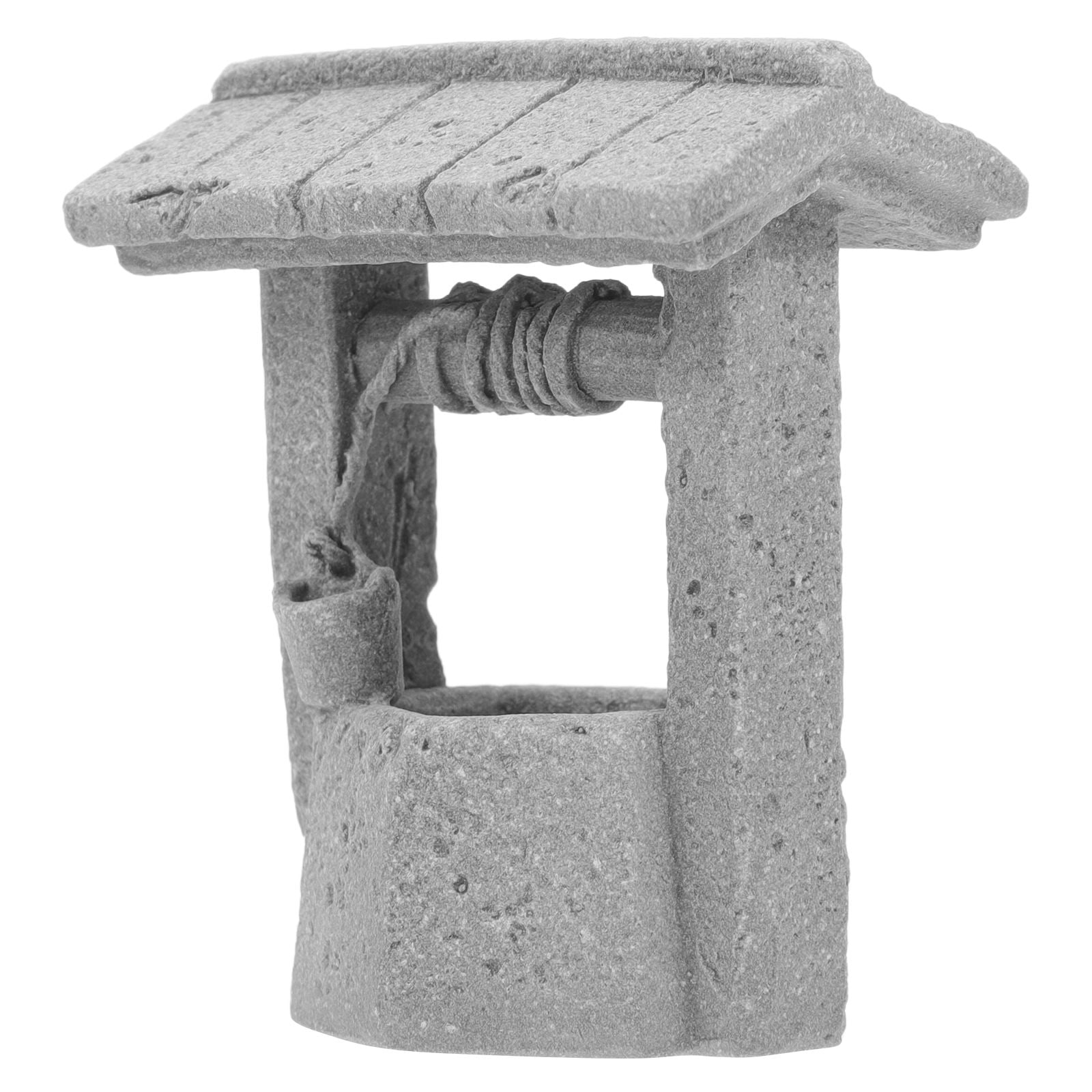 Raindrops Miniature Wishing Well with Bucket Water Well Model Fairy ...