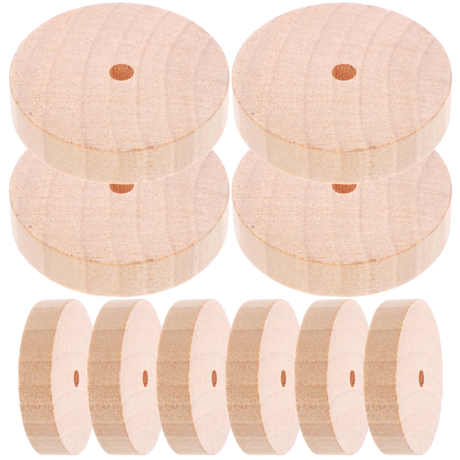 Raindrops Miniature Wood Wheels for DIY Crafts Beige Friendly and 10pcs ...