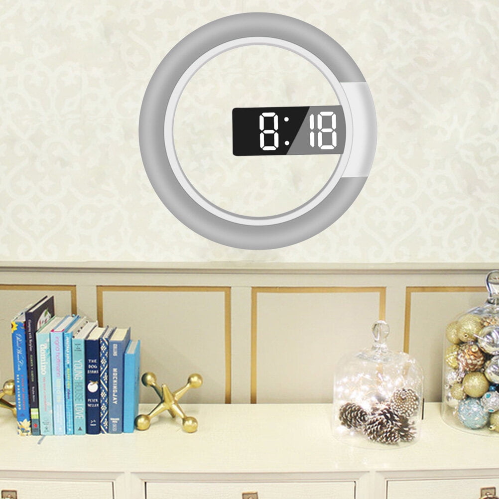 Raindrops Modern Rgb Led Wall Clock With Brightness Digital Alarm And Night Mode Hour Format For ...