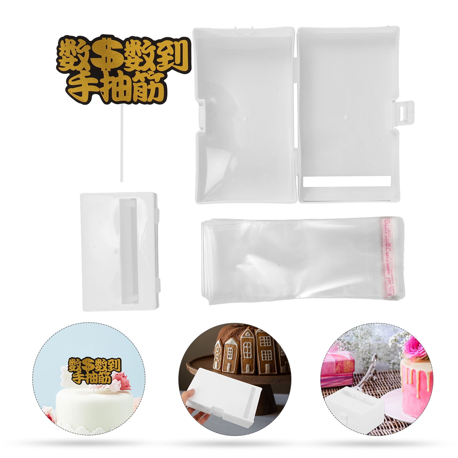 Raindrops Money Box Cake Pop-up Birthday Cupcake Topper Cakes Man White ...