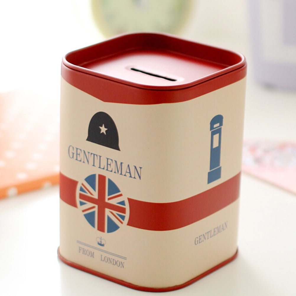 Raindrops Money Tin Can for Coins Cute Piggy Bank Adults Storage Kids ...