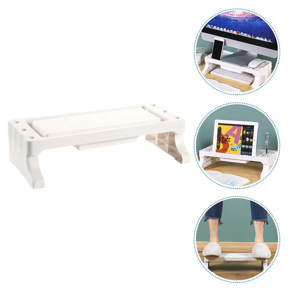 Raindrops Monitor Holder Organizer Drawer Screen Elevated Shelf Stand ...