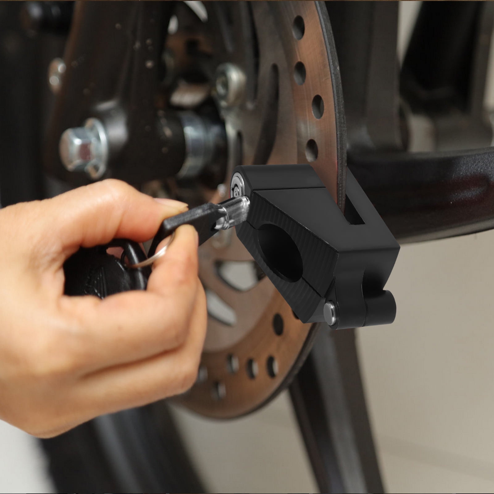 Raindrops Motorcycle Brake Disc Lock Heavy Duty Anti-Theft Scooter Lock ...