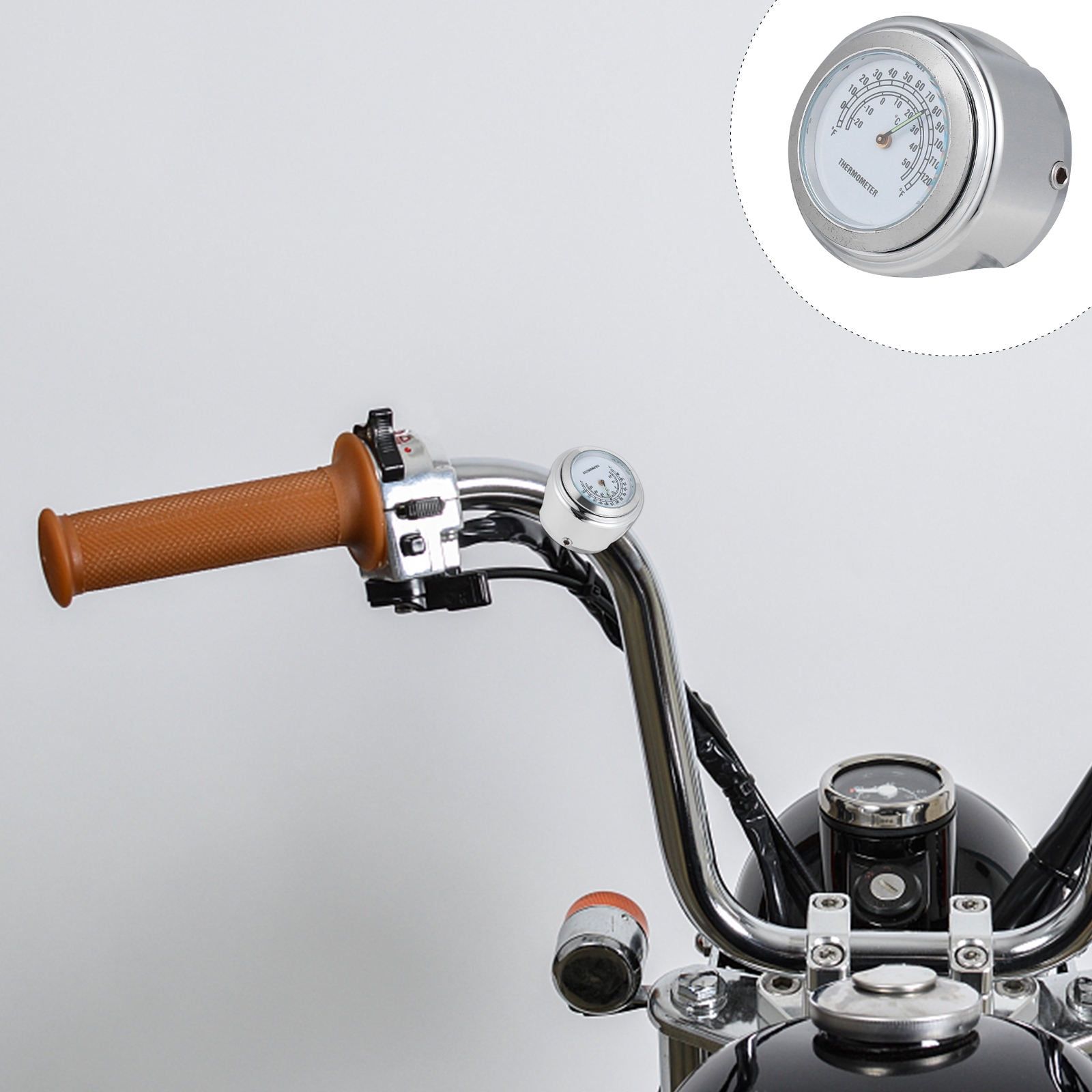 Raindrops Motorcycle Clock Thermometer Motorcycle Bike Handlebar ...