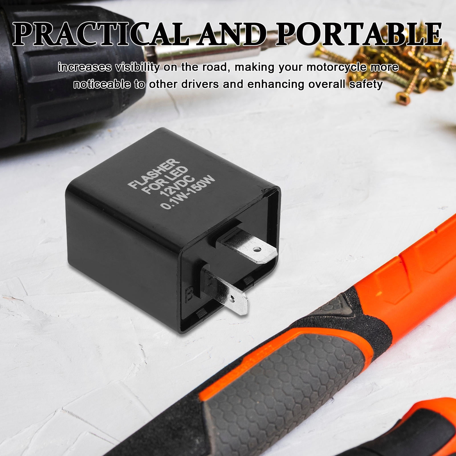 Raindrops LED Flasher Relay for Motorcycle Use, Black, Stable Current ...