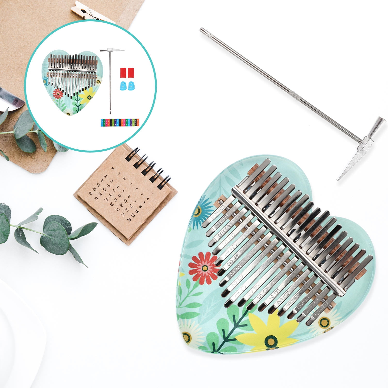 Raindrops thumb piano set Kalimba Metal Assorted Color Music Learners ...