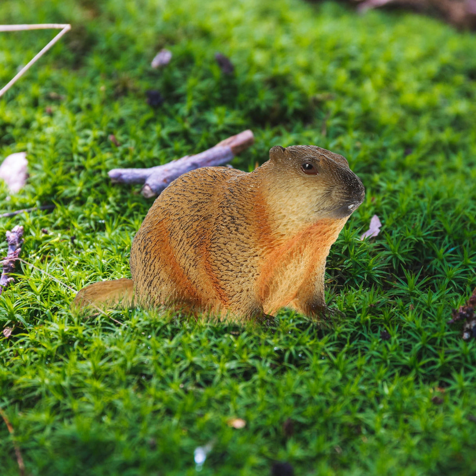 Raindrops Multi-Colored Realistic Groundhog Statue for Decor Made from ...