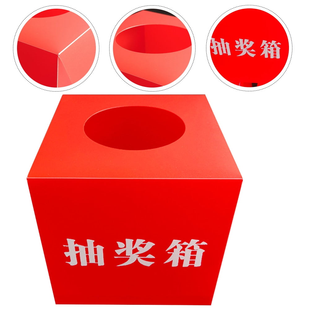 Raindrops party raffle box Raffle Box PP Red General Users Events 1Pcs ...