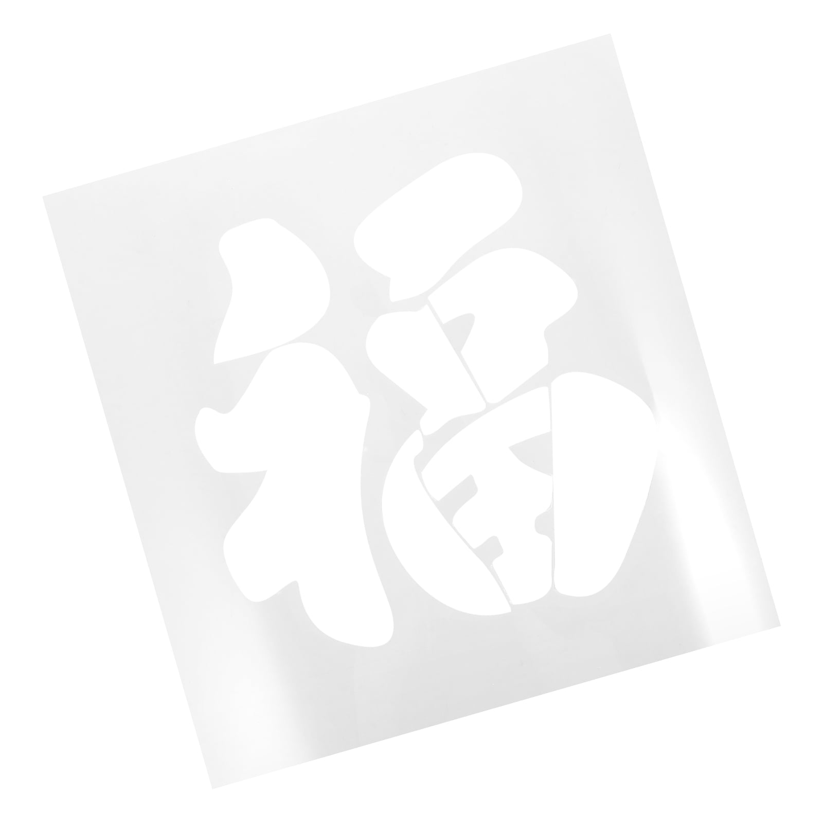 Raindrops Chinese Character FU Stencil Template PET Transparent 1Set ...