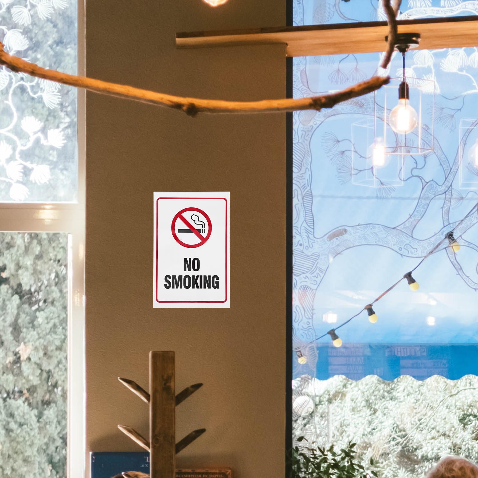 SHINYPASING Warning No Smoking Sign Aluminum Rectangle for Business ...