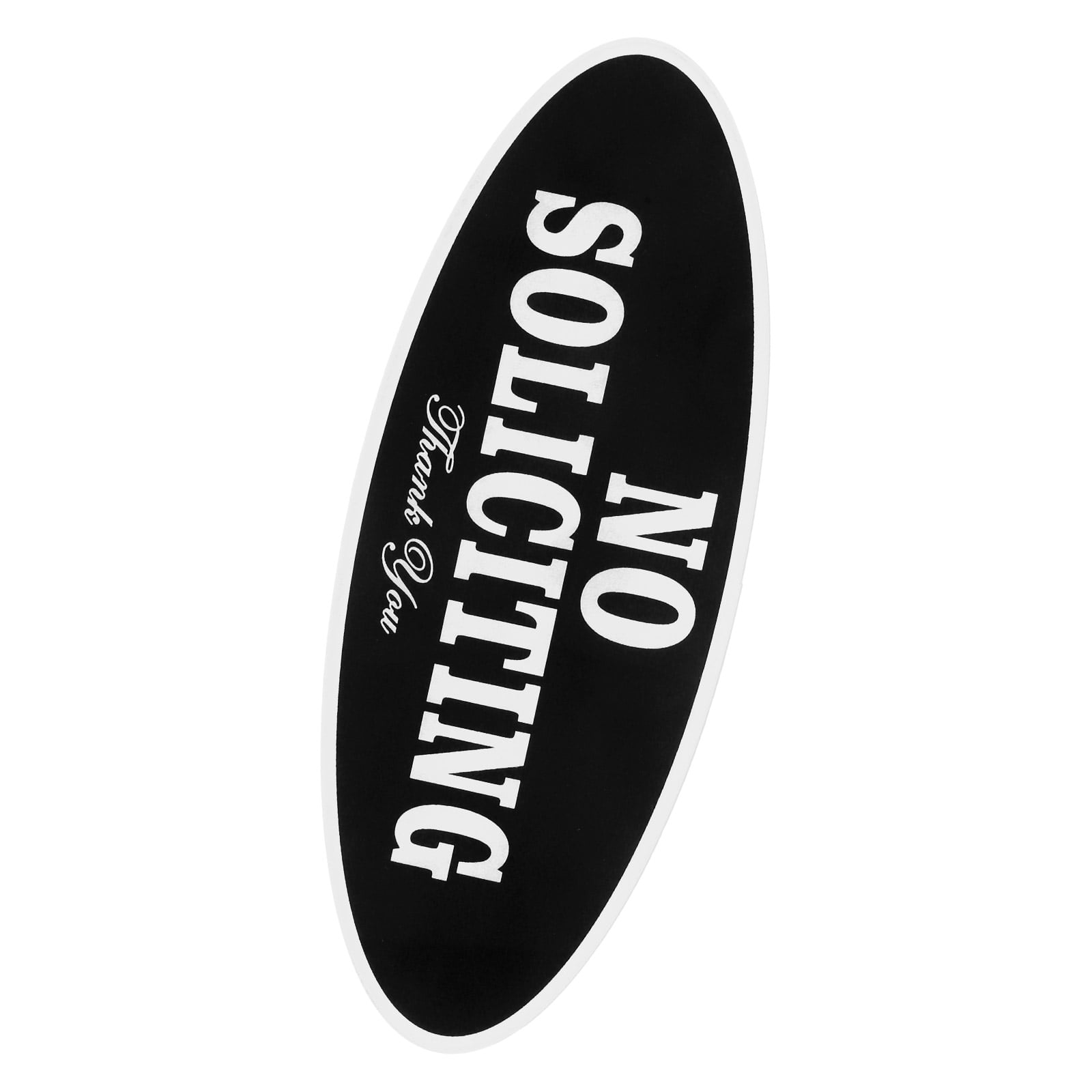 Raindrops No Soliciting Hanging Sign Round Acrylic Black 1Pack ...