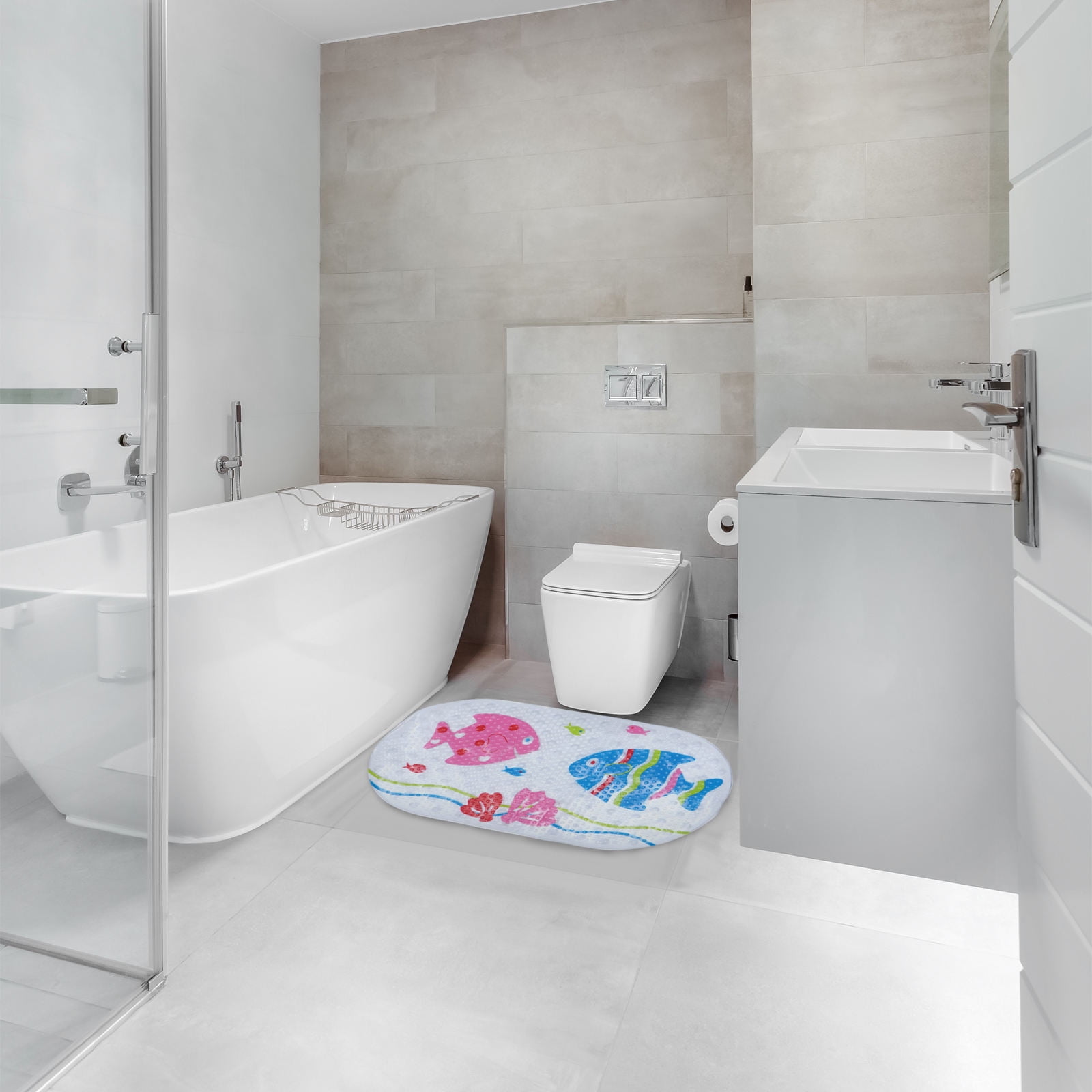 Raindrops Non-Skid Pad Convex Massage Bathtub Mat 1 Piece For Home ...