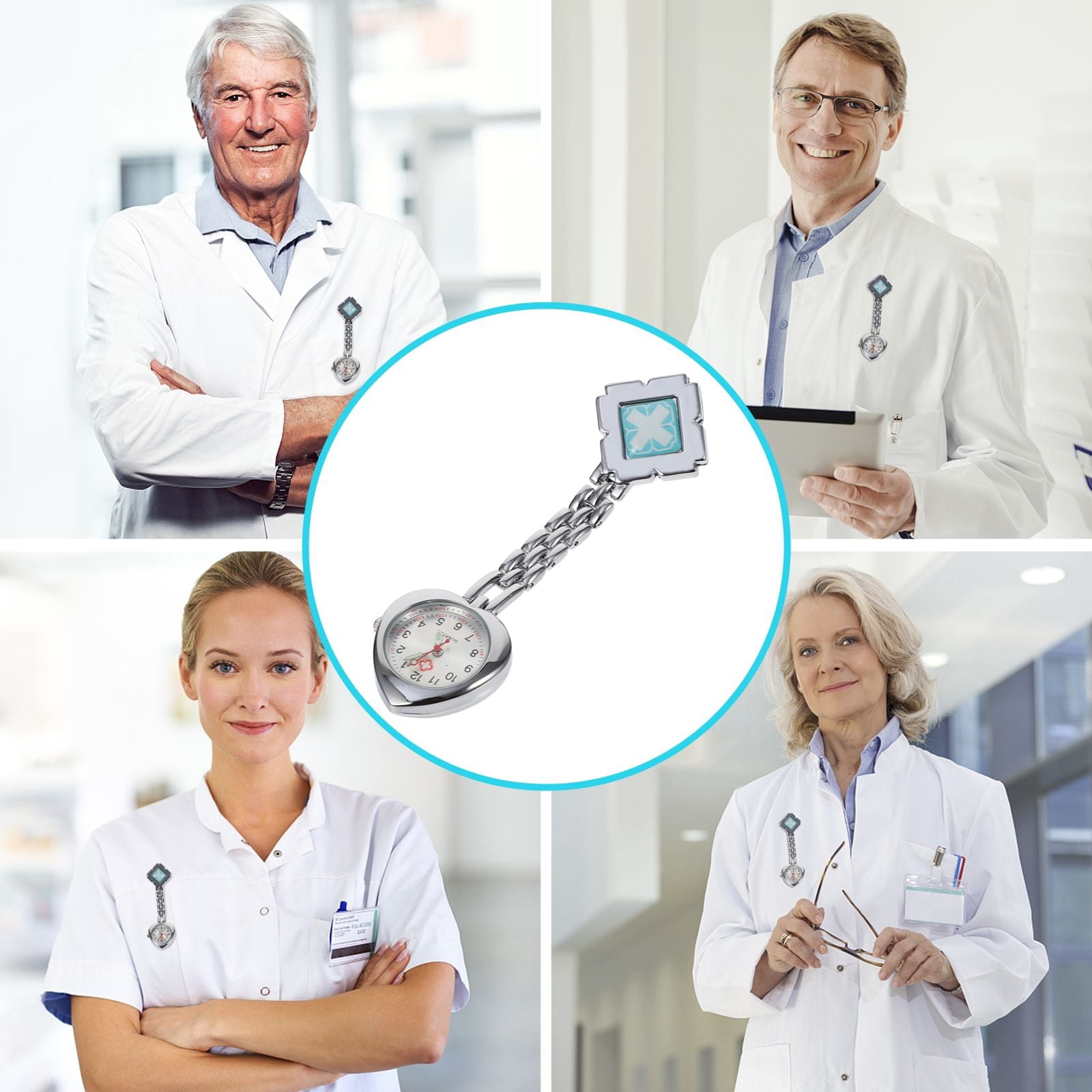 Raindrops Nurse Medical Chest Portable Pocket Watch Ladies - Walmart.com