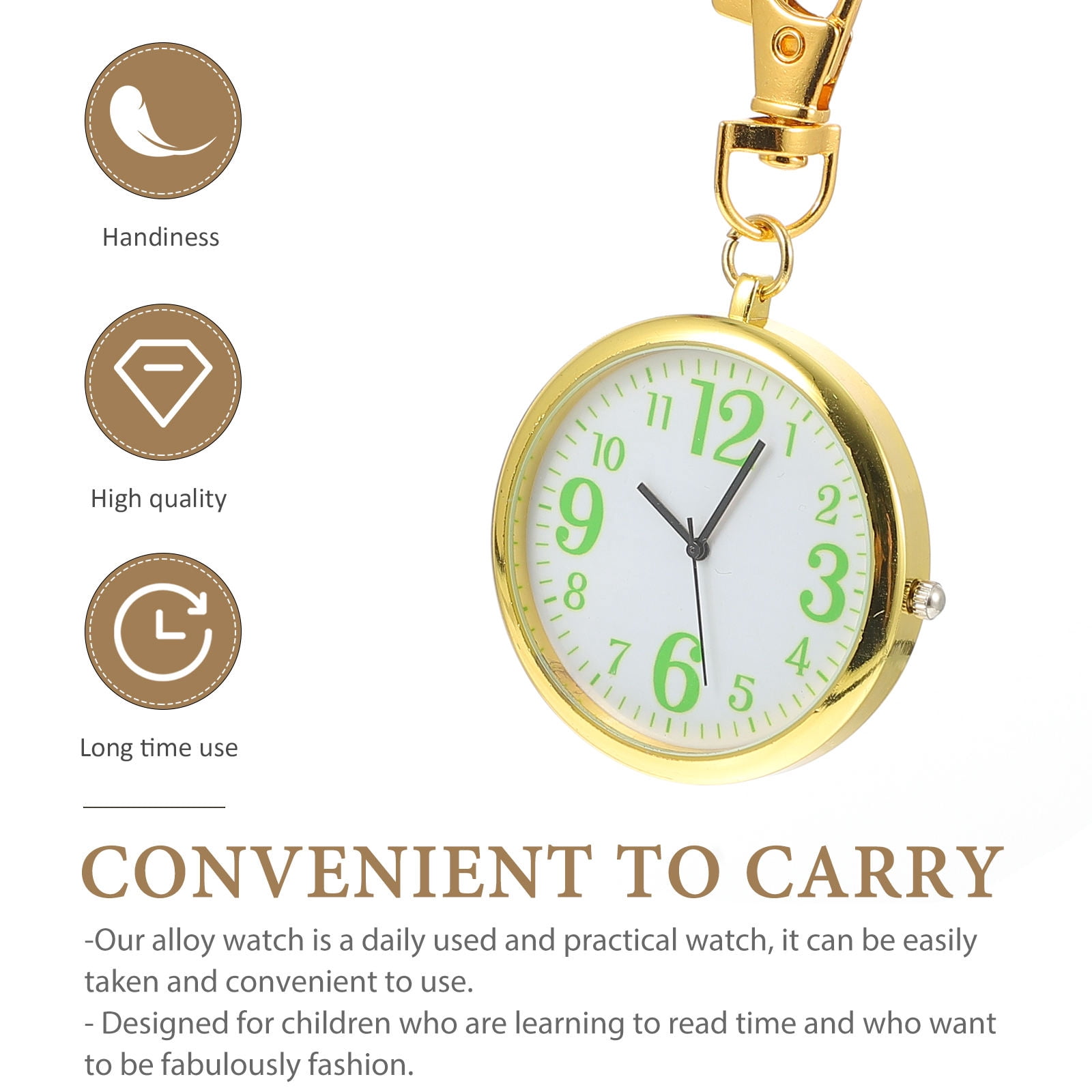 Raindrops Nurse Pocket Watch Portable Pocket Watch Hanging Alloy Watch ...