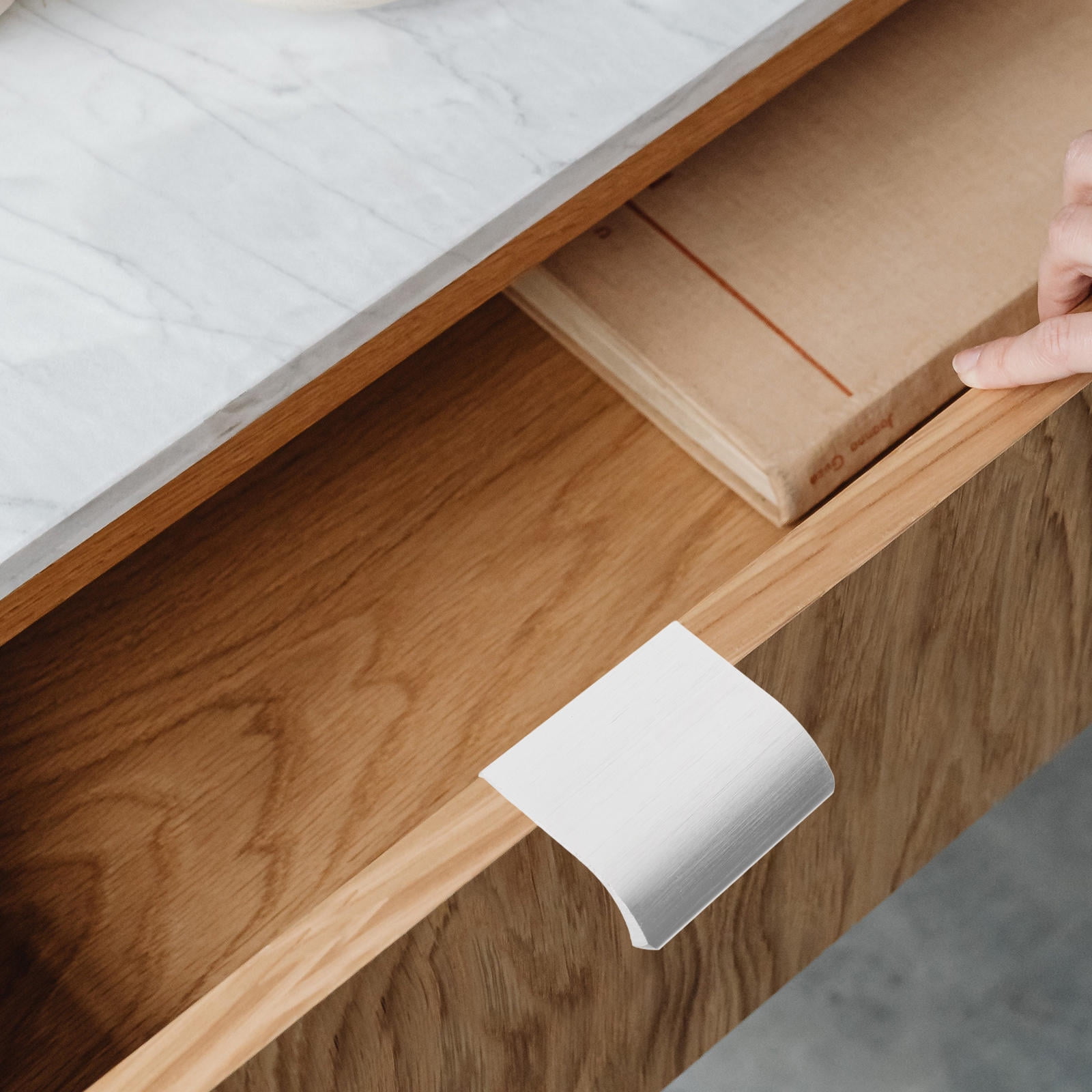 Raindrops OUNONA 8 Pcs Silver Concealed Drawer Pulls with Back Mount ...