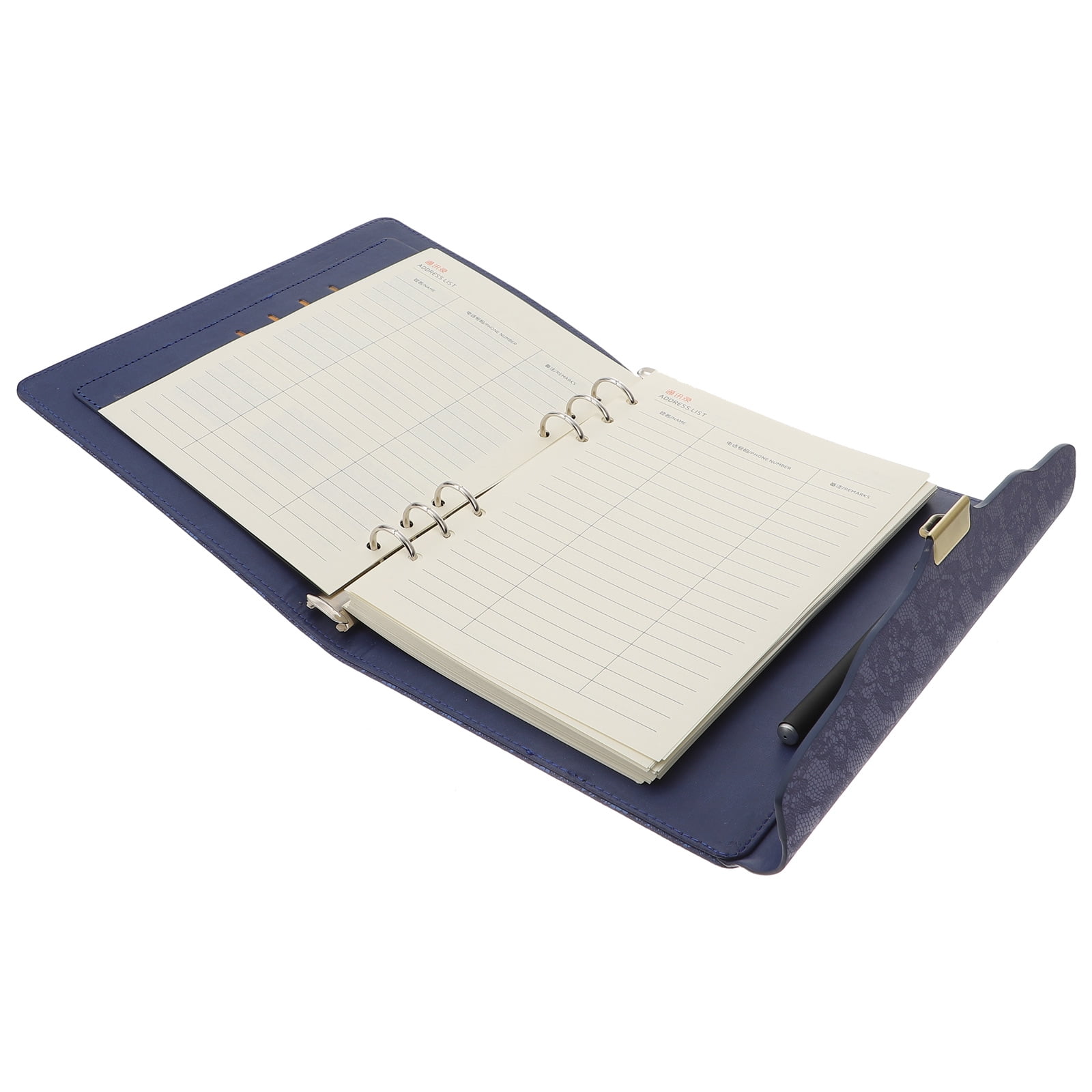 Raindrops Journal Notebook With Lock Blue Pu Leather 1Pack - Walmart.com