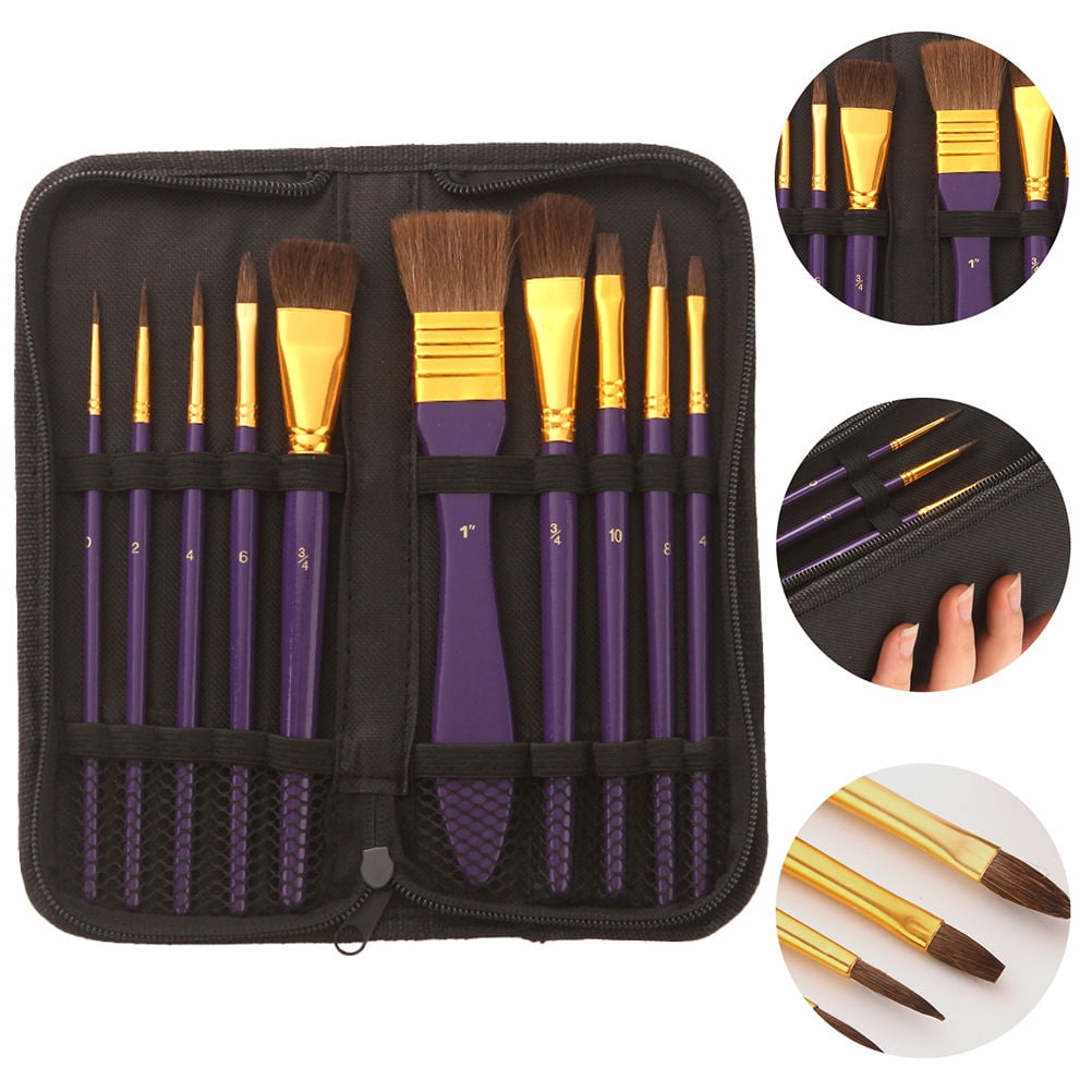 Raindrops Oil Paintbrush With 10 X Wooden Bristle Brushes For Home ...