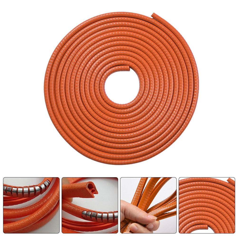 Raindrops Orange Car Door Edge Guard 1Pack For Sound Proofing And Dust ...