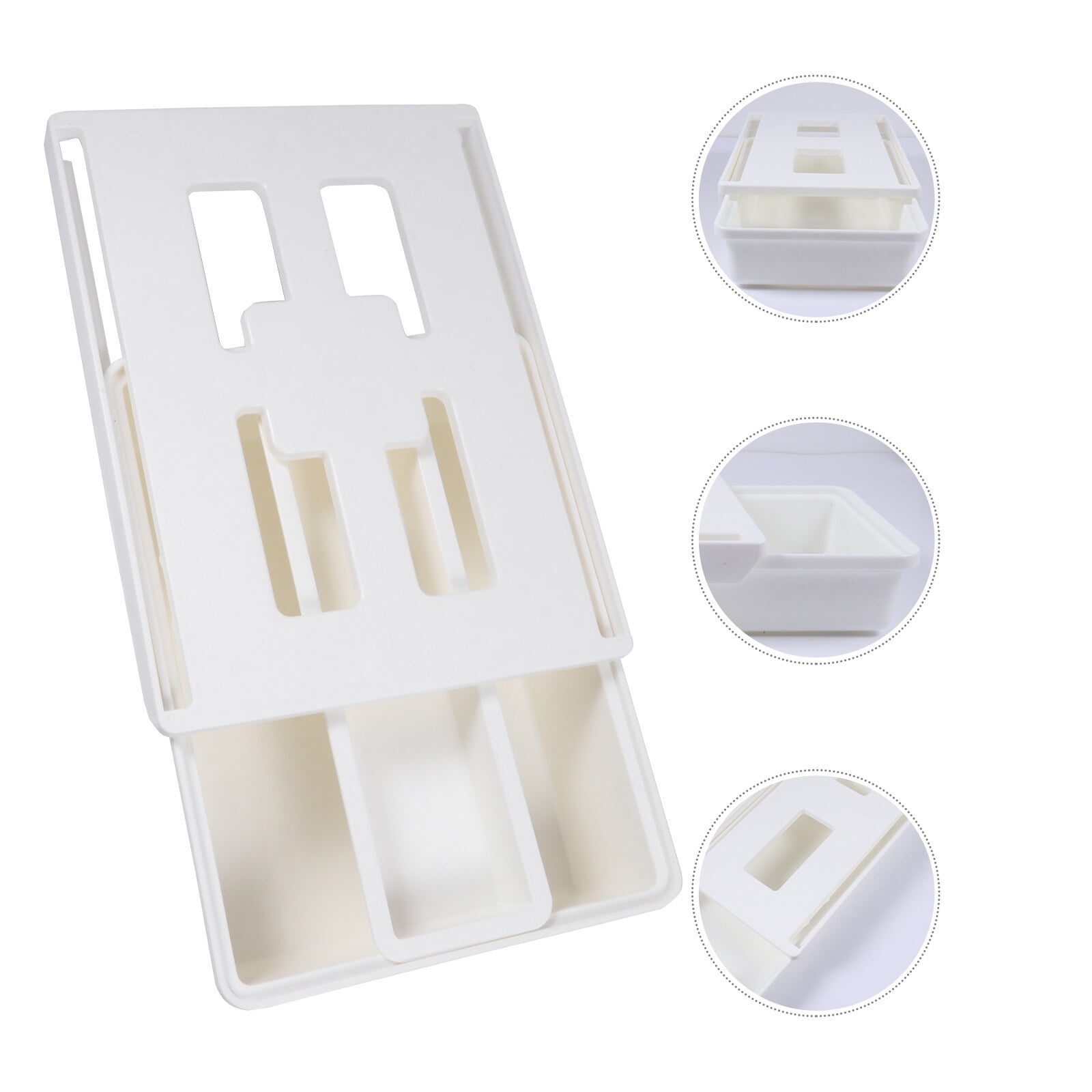 Raindrops Organiser Box Stationary Container Abs Storage Under Desk ...