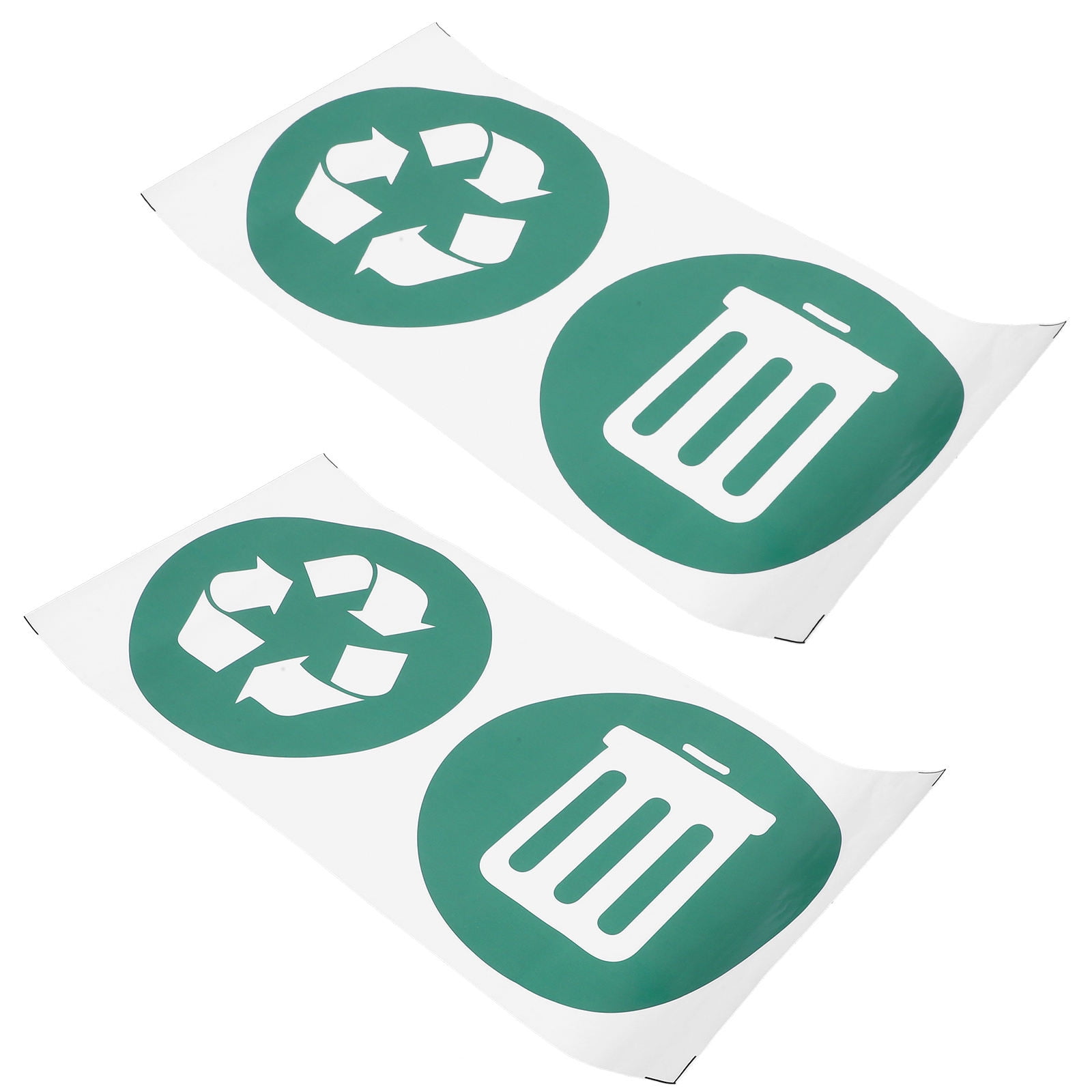 Raindrops Outdoor Durable Trash Can Recycling Stickers Green Waste ...