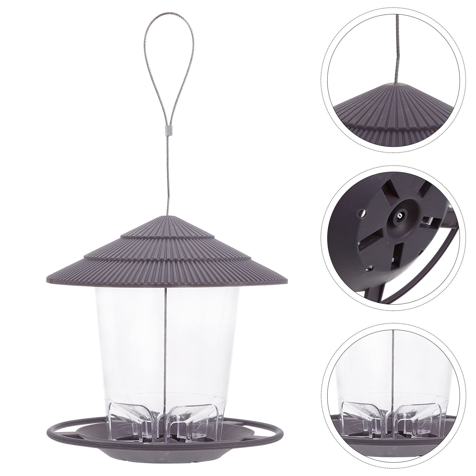 Raindrops Outdoor Garden Hanging Plastic Parrot Feeder Wild Bird Feeder ...