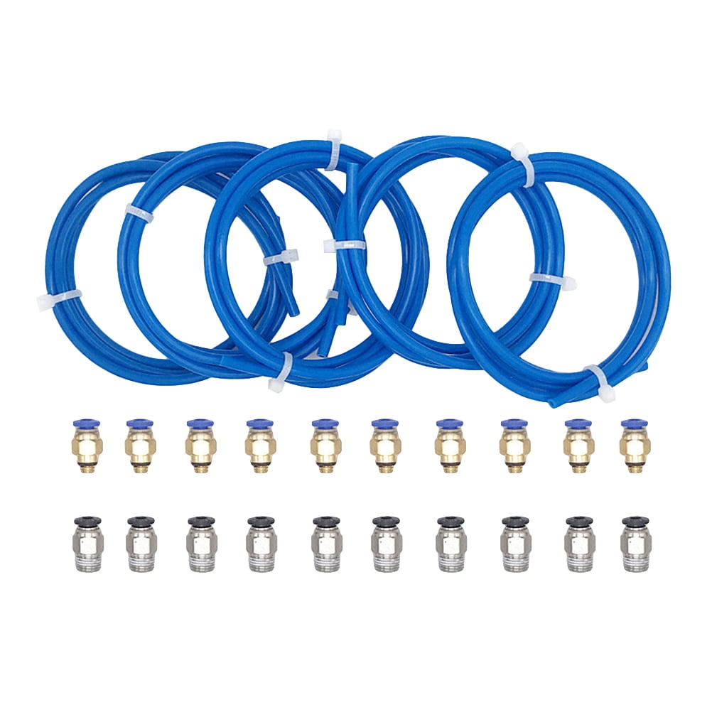 Raindrops PTFE Adapter Tubing Connectors 5 Tubes 3D Printer Users 17x14 ...