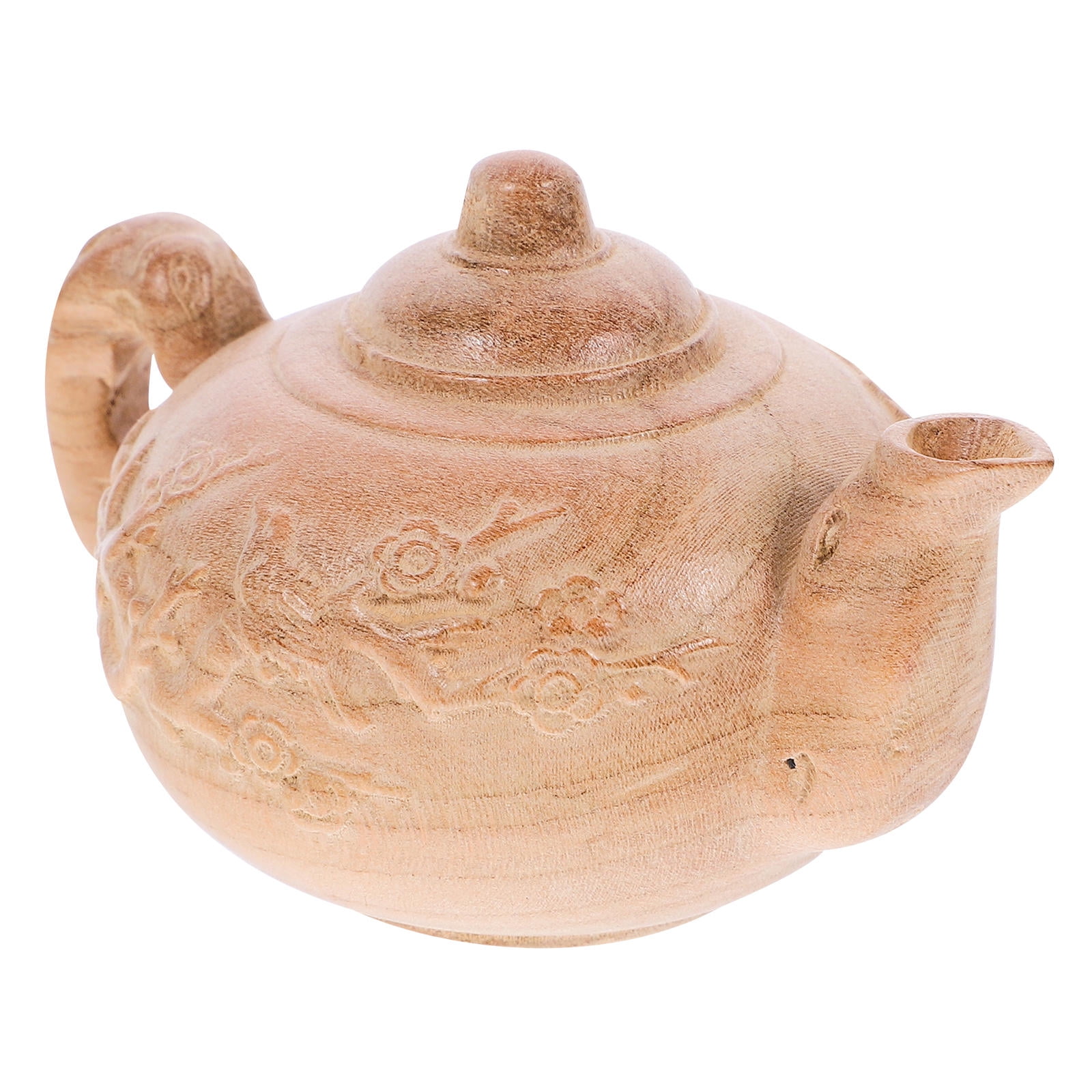 Raindrops Peach Wood Teapot Good Decorative Accessory Desktop ...