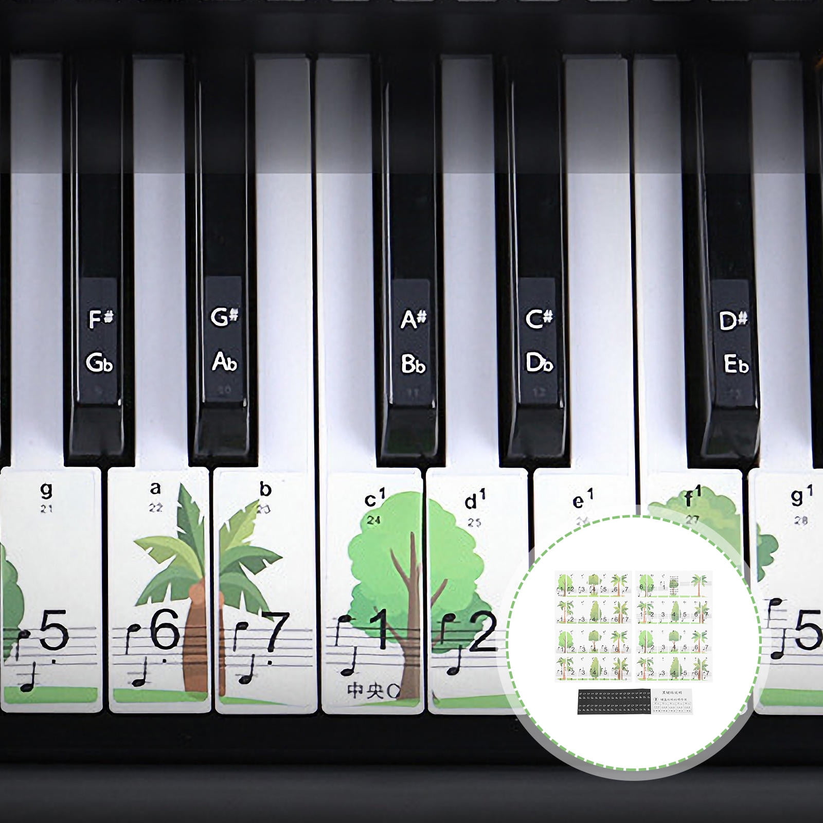 Raindrops Piano Sticker Label Keyboard Decal Kids Stickers for ...