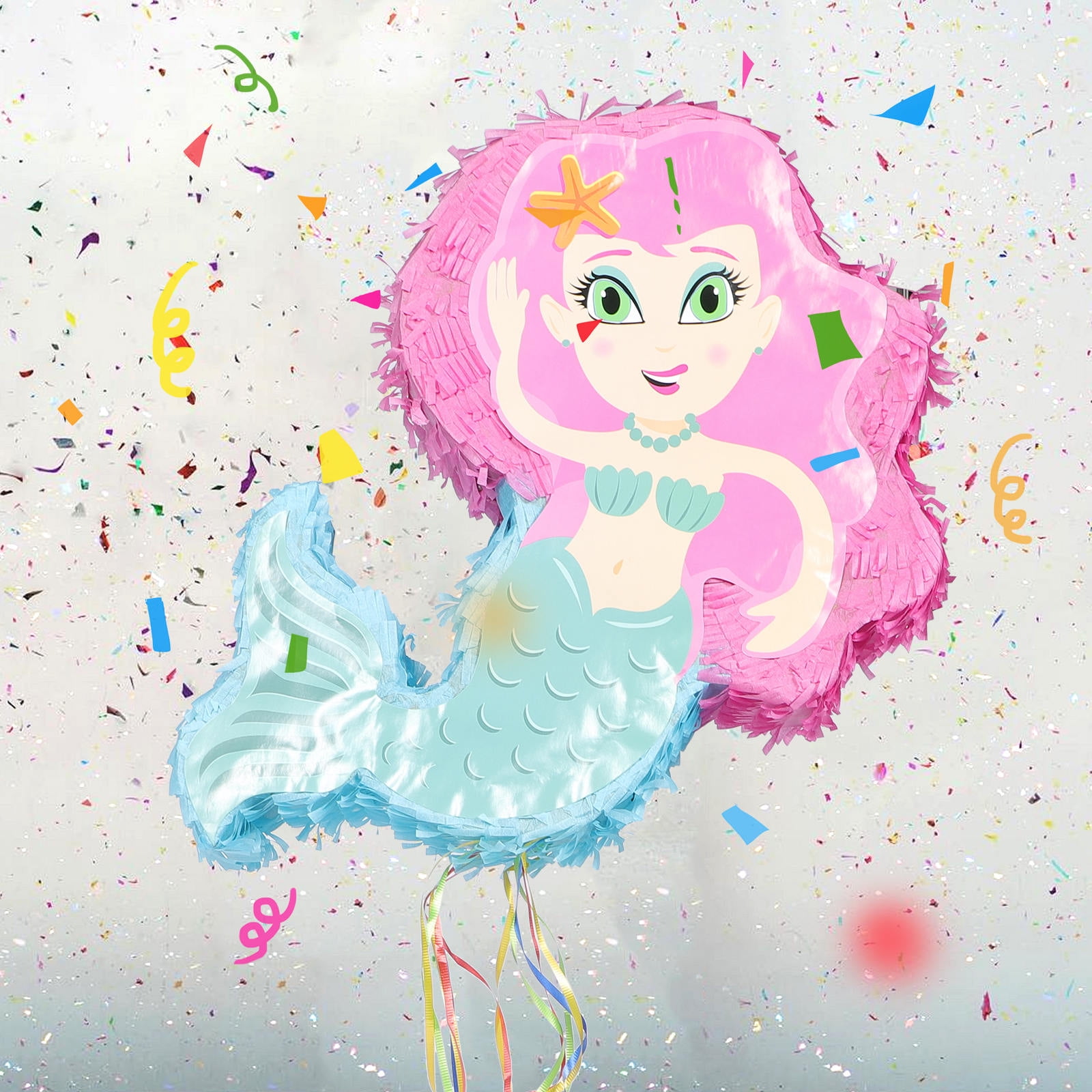 Raindrops Pinata Smashing Toy Mermaid Pinata Plaything Children Sugar ...