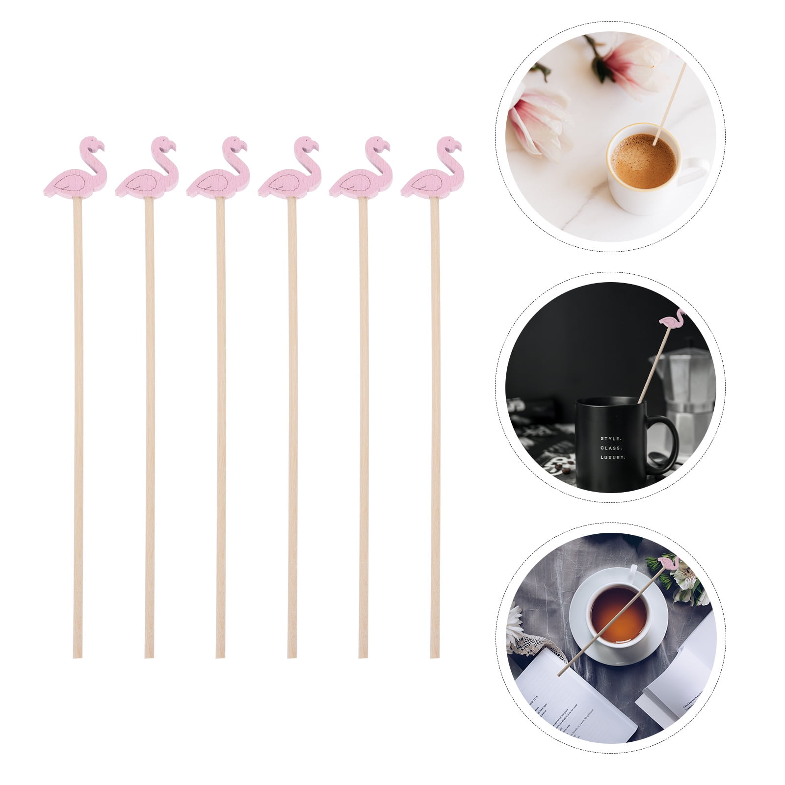 Raindrops Pink Decorative Swizzle Sticks 100pcs Synthetic Material for ...