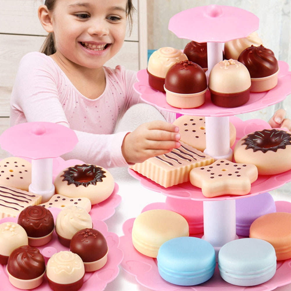 Raindrops Pink Dessert Tower Playset for Kids Role Play Cake Toy Made ...