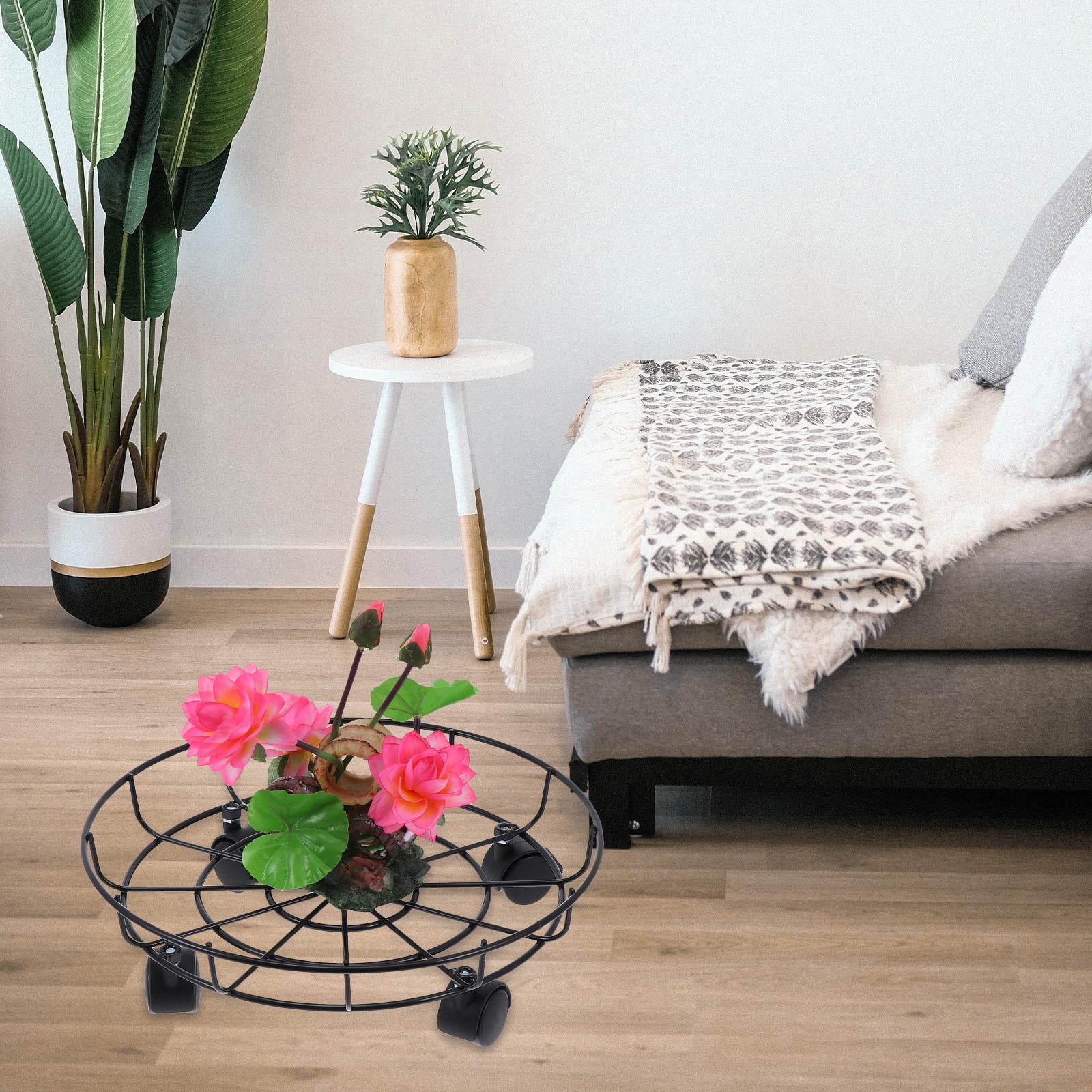 Raindrops Planter Bottom of Flower Pot Stand for Plants with Brake ...