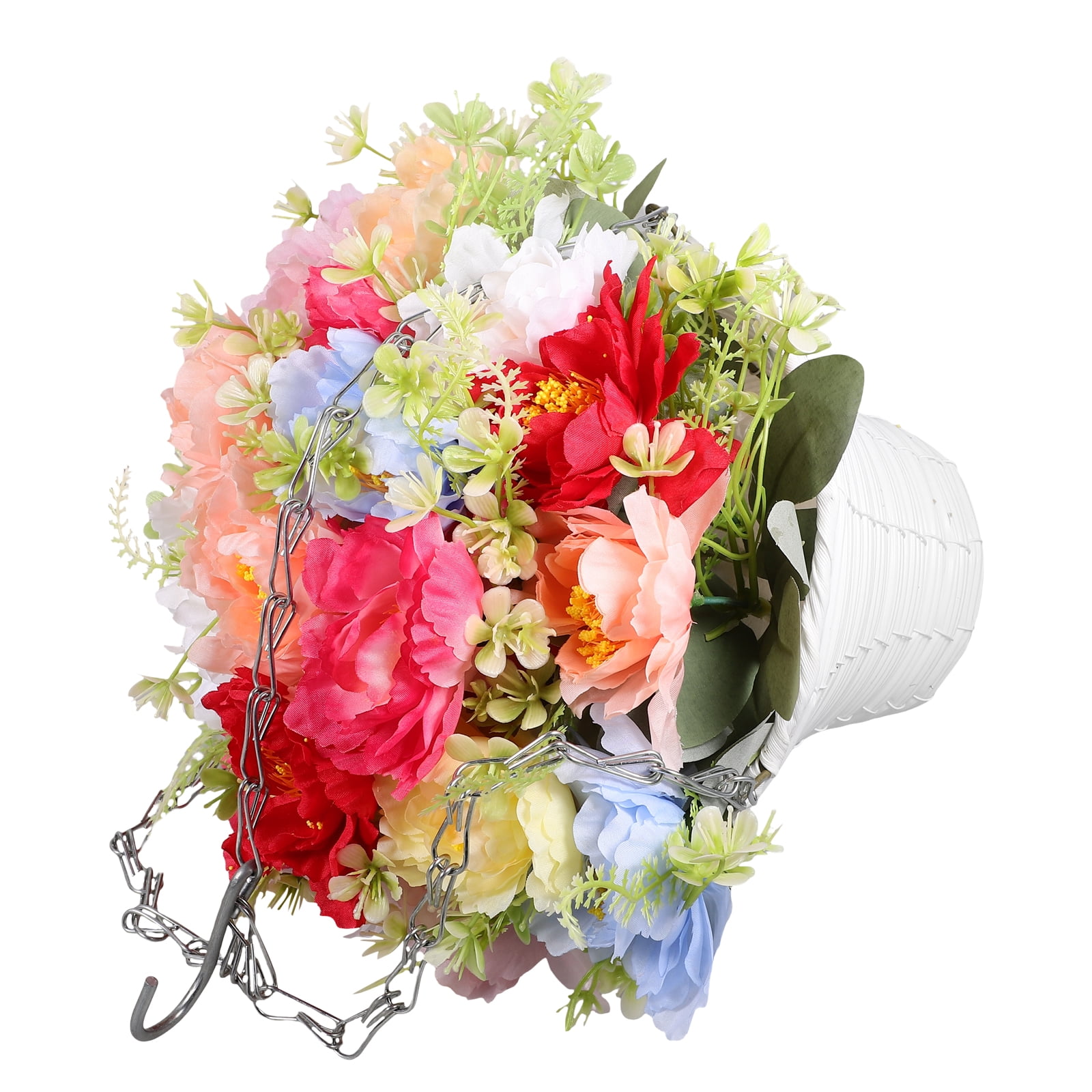 Raindrops Artificial Flower With Basket Iron Multi Color For Office ...