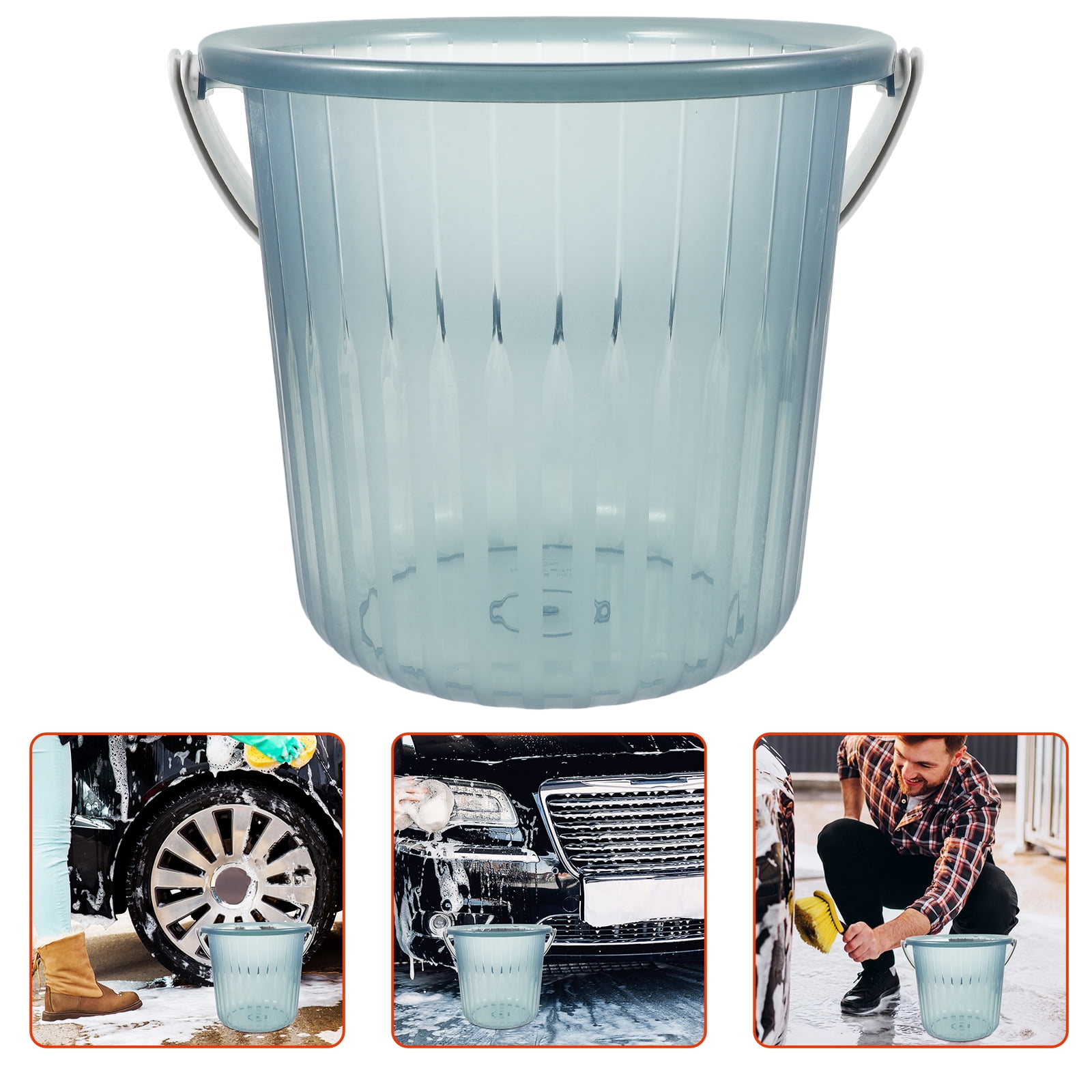 Raindrops Plastic Bucket with Handle Water Bucket Car Washing Bucket ...