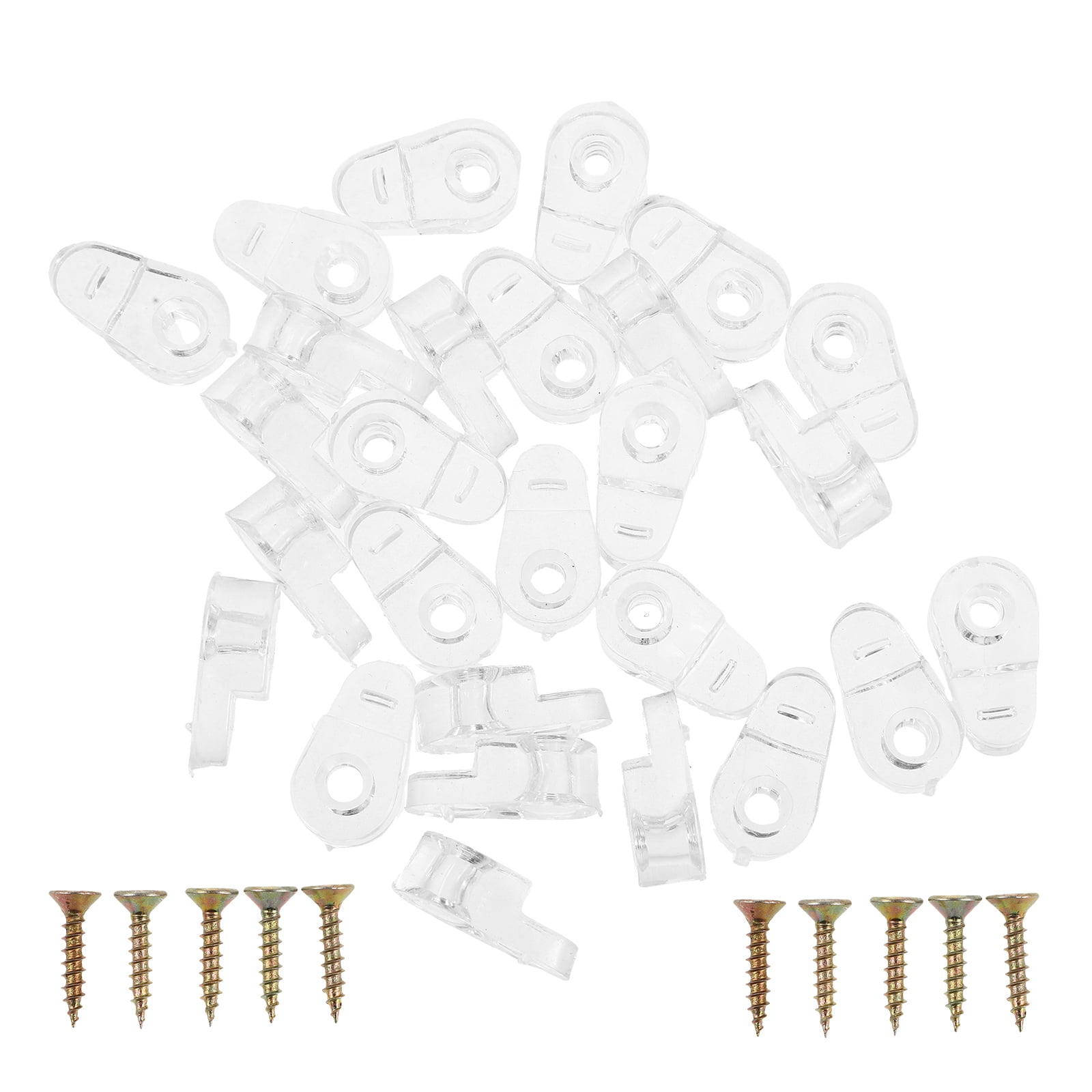 Raindrops Plastic Cabinet Panel Clips Mirror Wall Holder Clear Brackets ...
