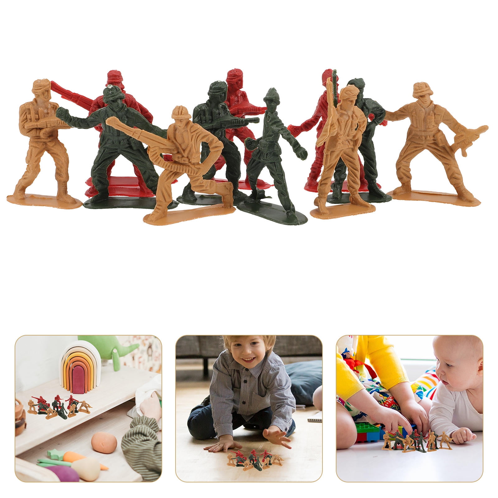 Raindrops Plastic Miniature Model Soldiers 5x1.2in Tiny Army Men ...