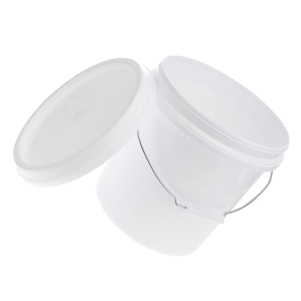 Raindrops Plastic Paint Storage Bucket with Lid Liquid Basin Tool White ...